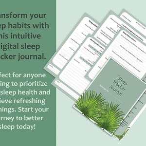 Sleep Daily Diary With Tips, Sleep Habits Tracker, Digital and ...