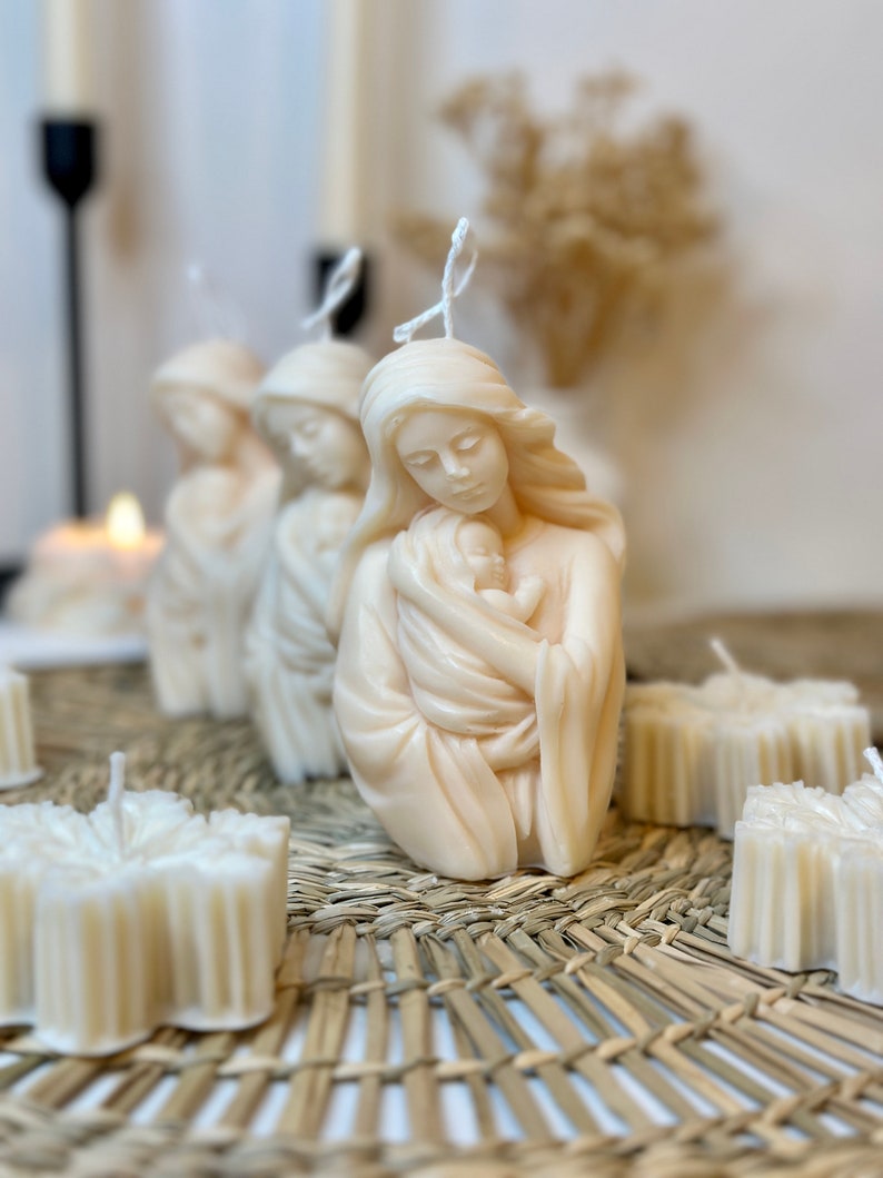 Christmas Candle,| Mother of God, | Mary&baby, | Jesus Candle ...