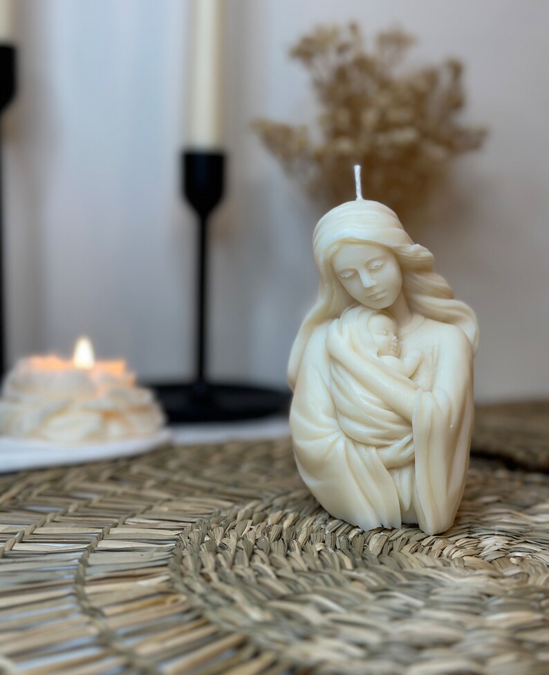 Christmas Candle,| Mother of God, | Mary&baby, | Jesus Candle ...