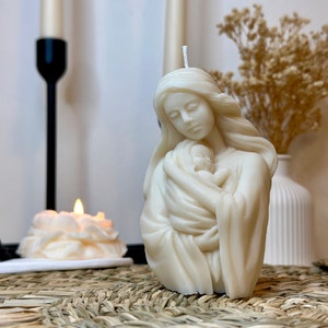 Christmas Candle,| Mother of God, | Mary&baby, | Jesus Candle ...
