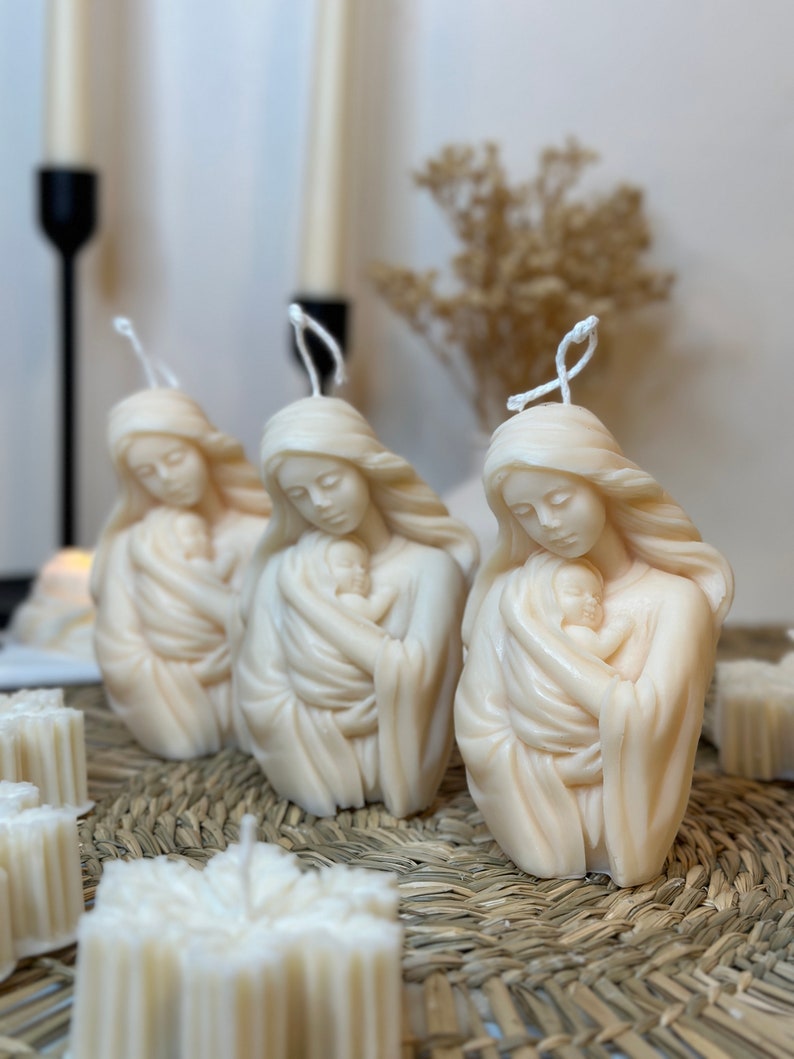 Christmas Candle,| Mother of God, | Mary&baby, | Jesus Candle ...