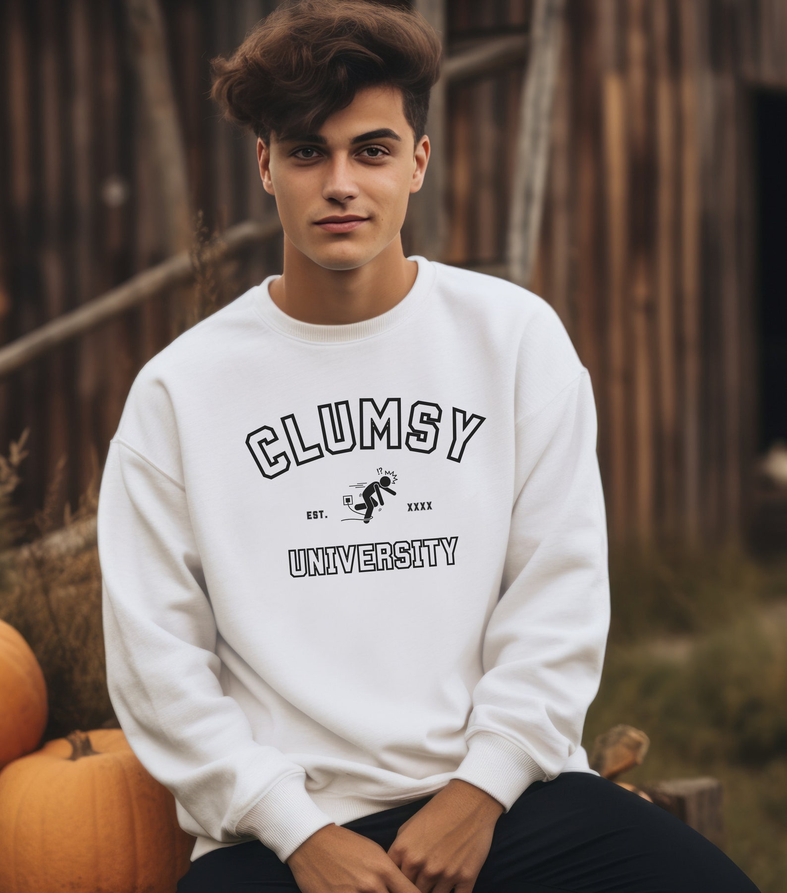 Custom Clumsy University Shirt, Gift for Clumsy Person, Funny Gift for ...