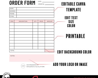 Editable Invoice Template, Invoice Form, Invoice for Small Business ...