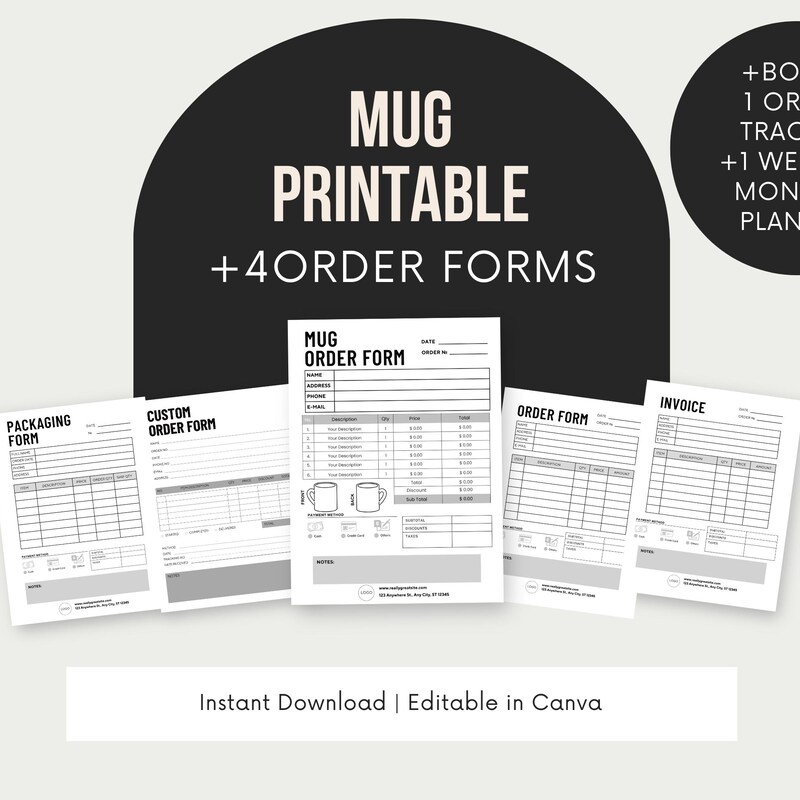 Cup Order Form - Etsy
