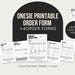 Editable Onesies Order Form Template: Small Business Forms (digital ...