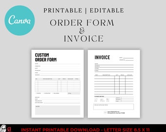 Custom Order Form Template Purchase Order Form Template Order Form ...