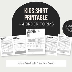 Printable Order Form Template Small Business Form Kids Clothing ...