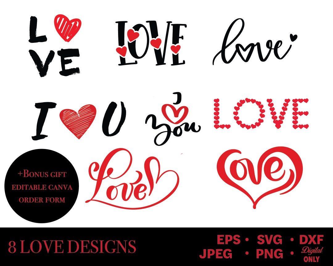 Valentine SVG Bundle, Valentines Day SVG Bundle, Love SVG, Valentine ...