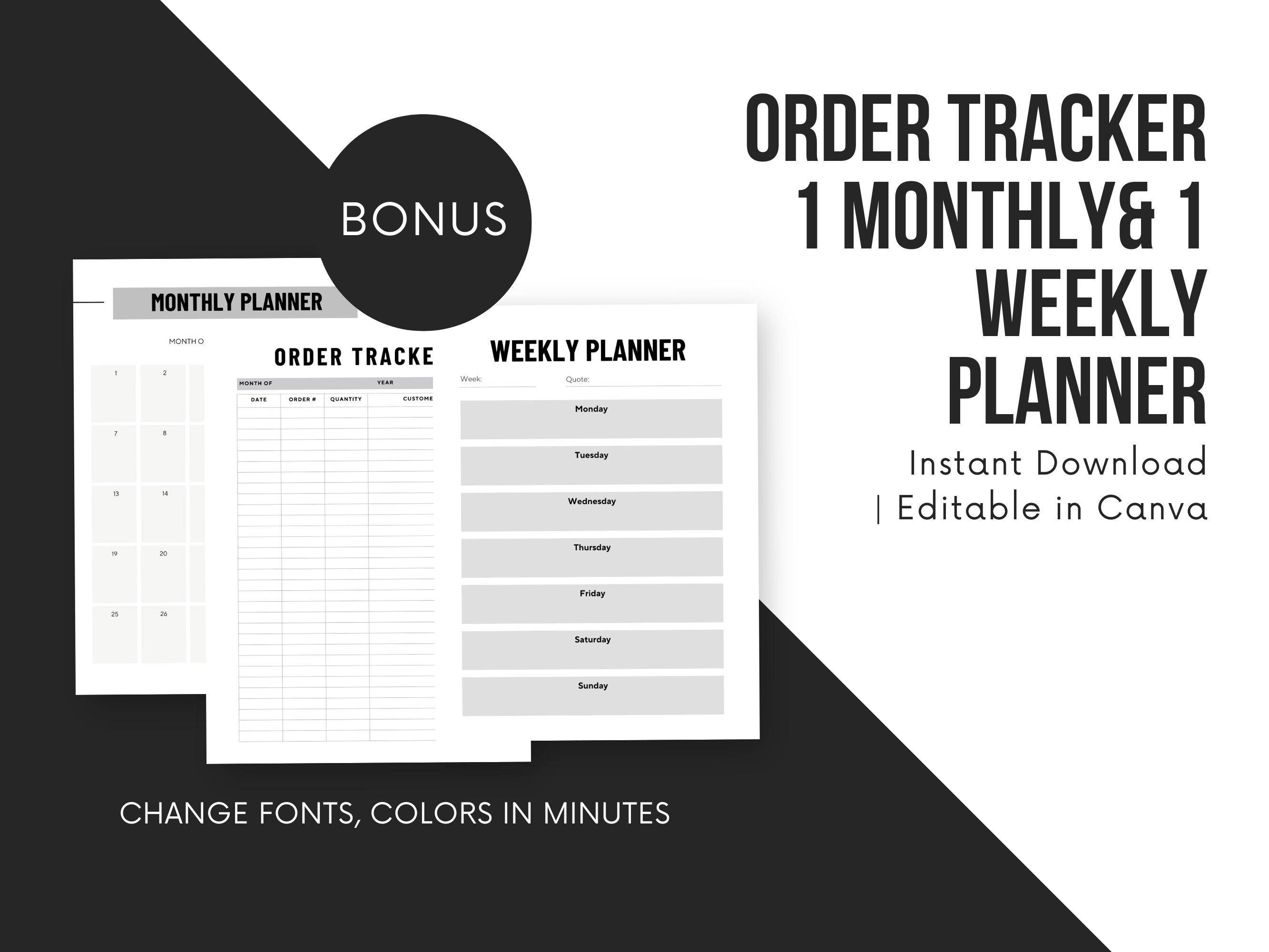 Editable Order Form Template: Craft Business Forms (digital Download ...