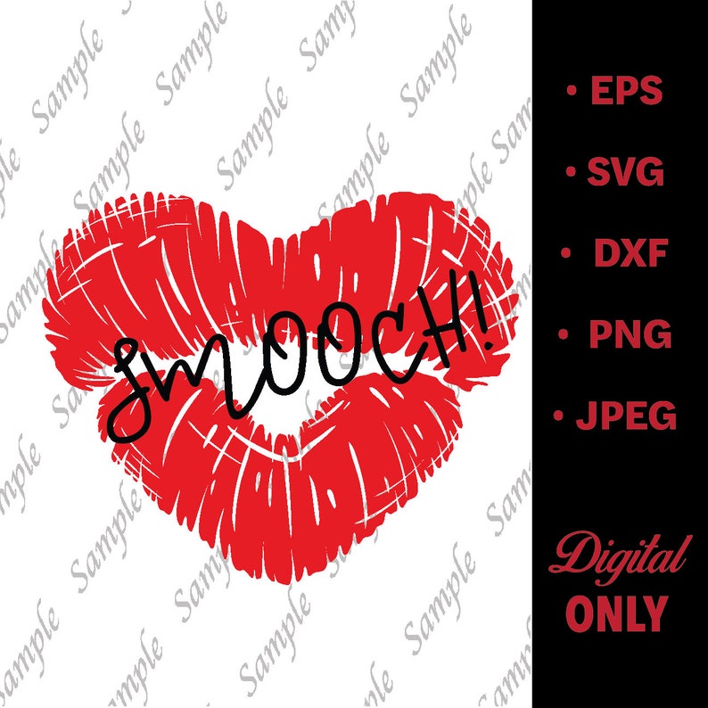 Red Heart Lips Svg Valentine Svg File Valentines Day Cut File