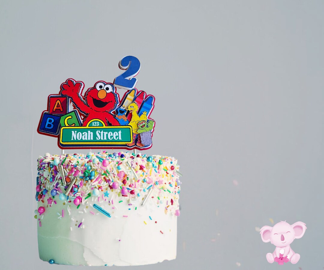 Sesame Street Cake Topper Inspired Digital Download Layered Cake Topper ...