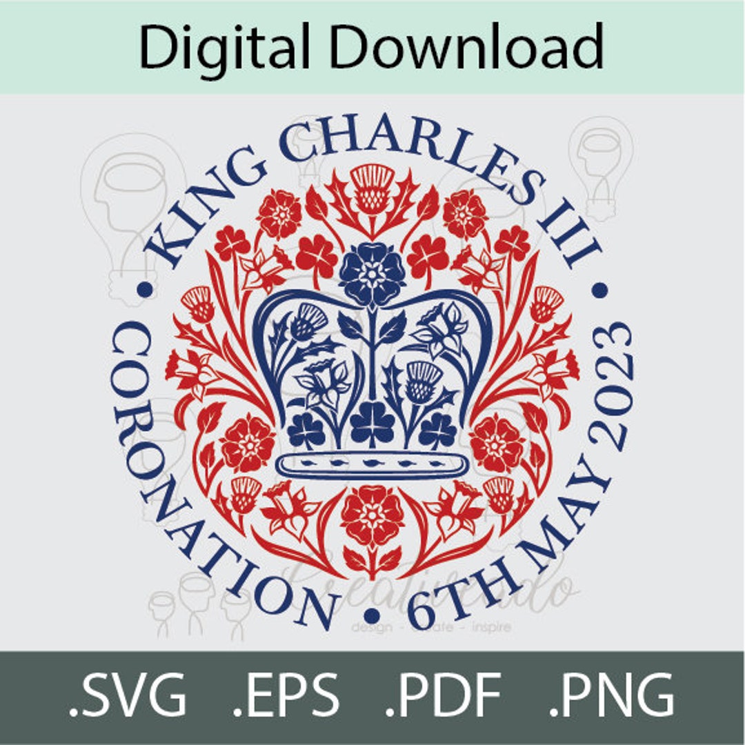 King Charles III Coronation COLOR Transparent Svg King Svg Coronation ...
