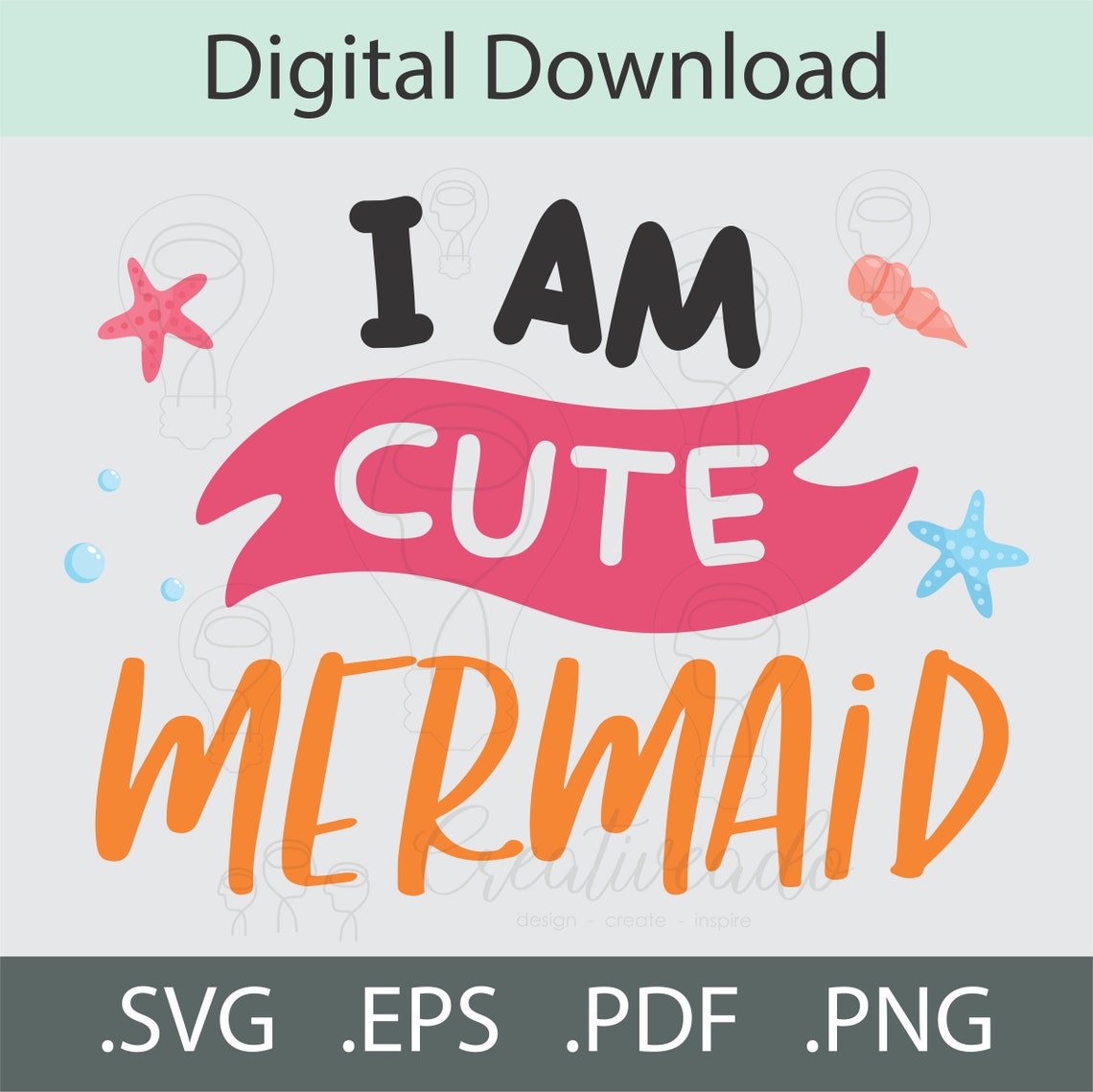 I Am Cute Mermaid Svg Mermaid Svg Cute Mermaid Svgtransparent Clip Art ...