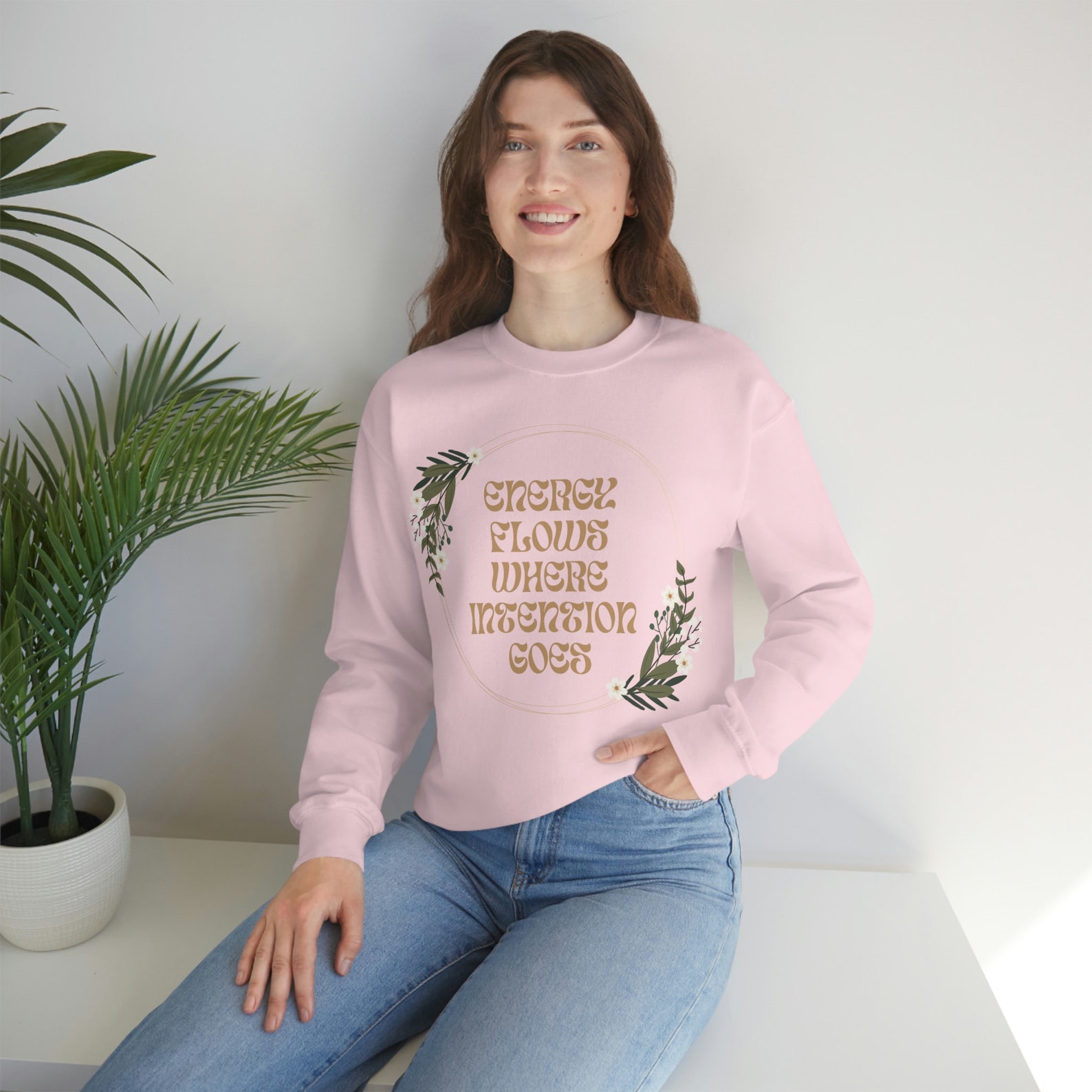 Energy Flows Where Intention Goes Sweatshirt, Clothes for Hippie ...