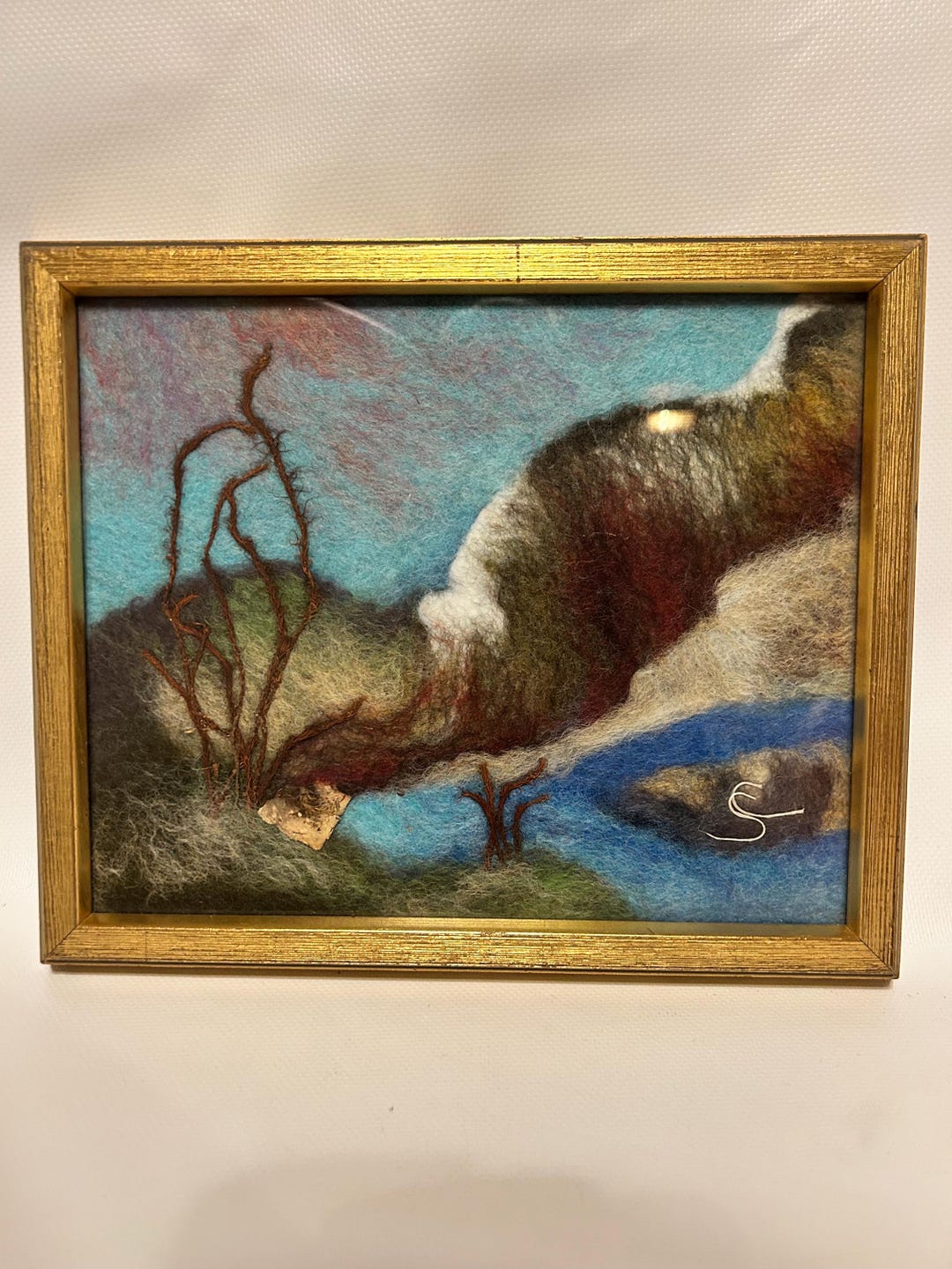 Vintage Felted Wool Frame. Lisa Johansson - Sweden. 1950s. MCM ...