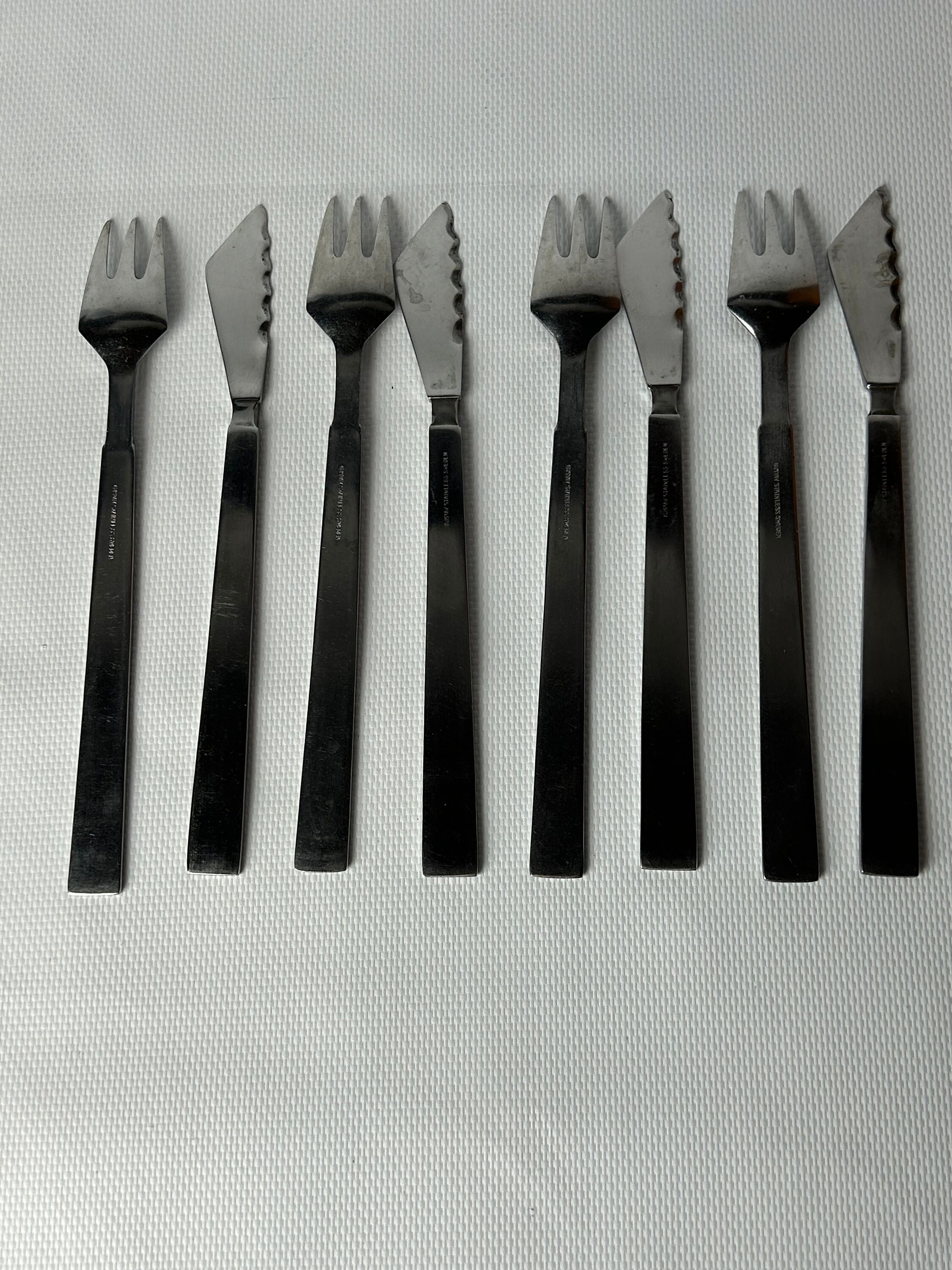 Rare Gustav Stainless Sweden Flatware. Starter. 1970s. Appetizer ...