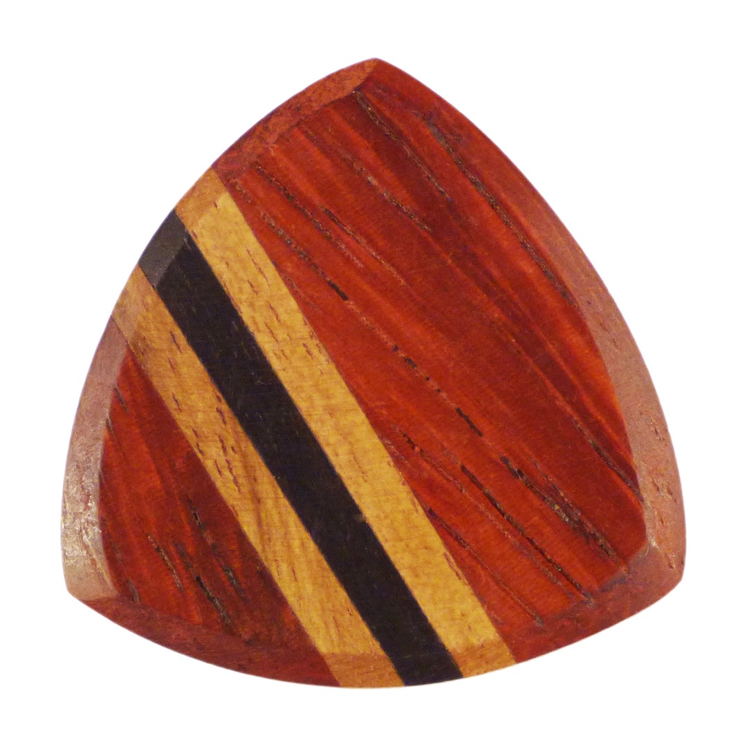 Padauk, Teak, & Ebony Wood Guitar or Bass Pick - 3.0 Mm Ultra Heavy ...