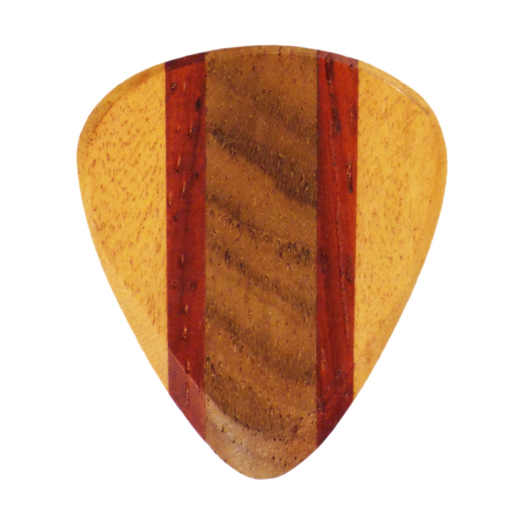 Maple, Padauk, & Teak Wood Guitar or Bass Pick - 3.0 Mm Ultra Heavy ...