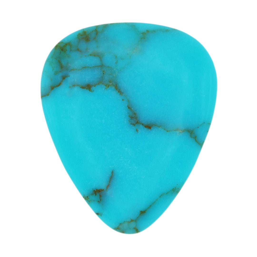 Golden Line Turquoise Stone Guitar or Bass Pick - 3.0 Mm Ultra Heavy ...