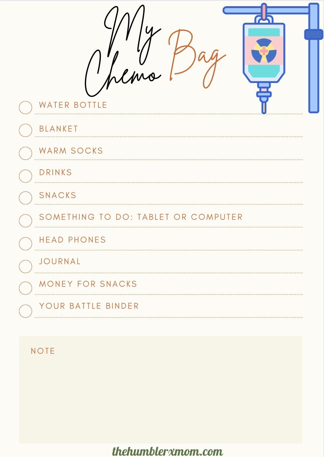 Breast Cancer 24 Page Digital Template Package to Build Your Battle ...