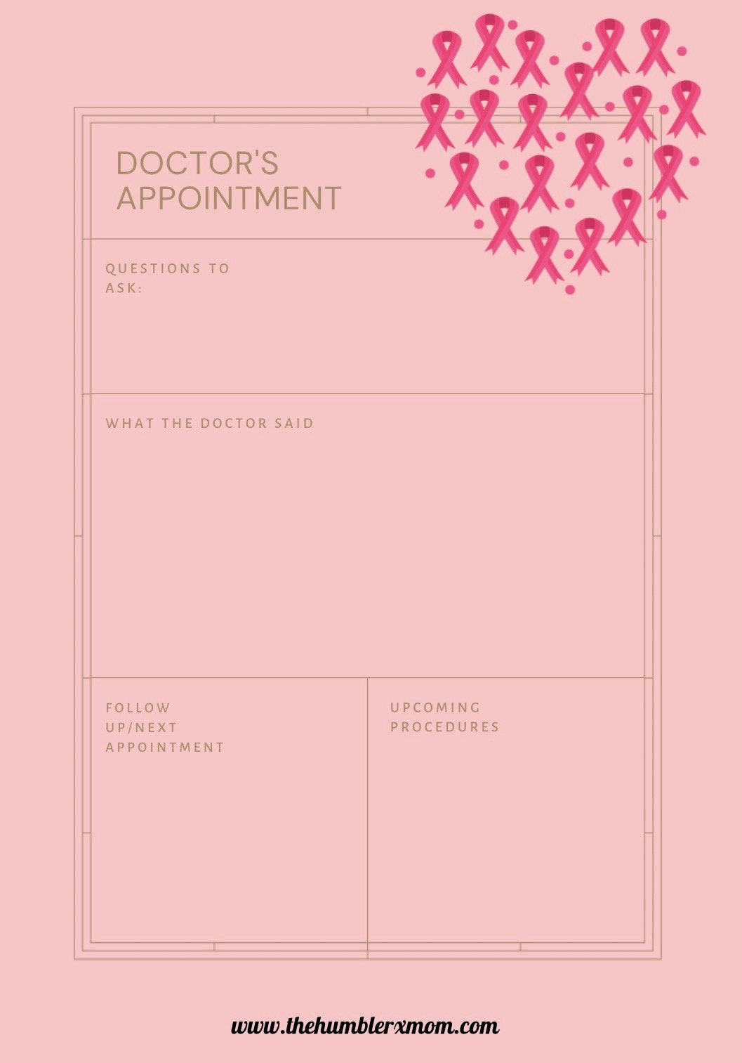 Breast Cancer 24 Page Digital Template Package to Build Your Battle ...