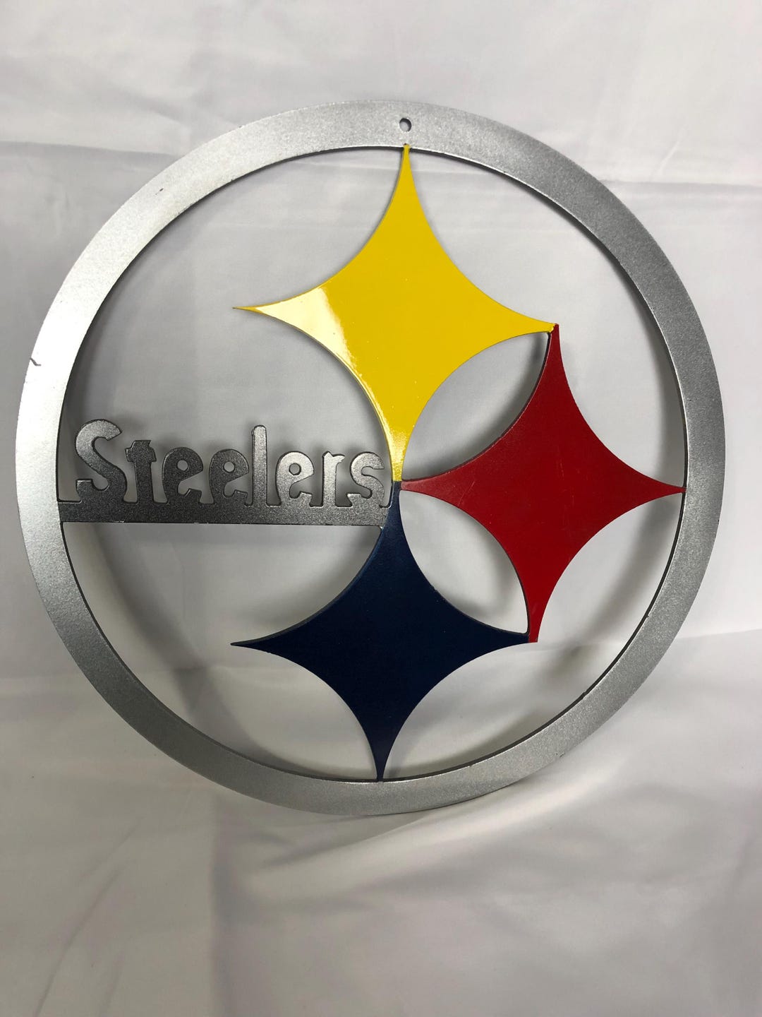 Pittsburgh Steelers NFL Laser Cut Wall Hanging Metal Sign 13" Diameter ...