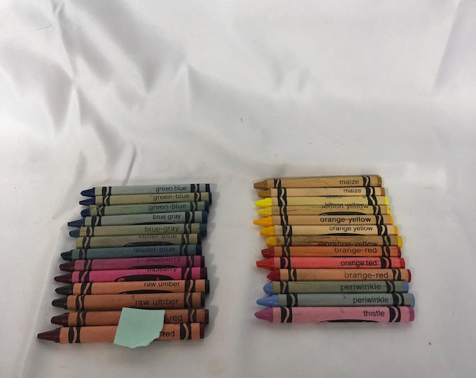 Vintage Crayola Crayons Lot of 27 Retired Colors: Thistle, Maize ...