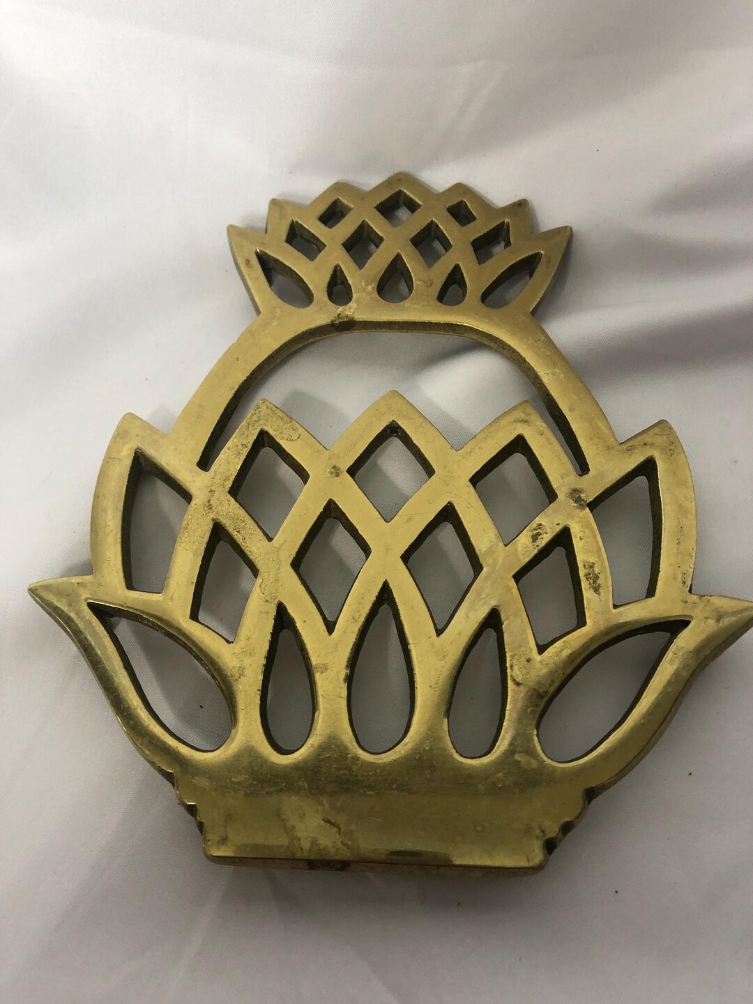 Vintage Brass Pineapple Trivet Virginia Metal Crafters, 1976, About 7 ...
