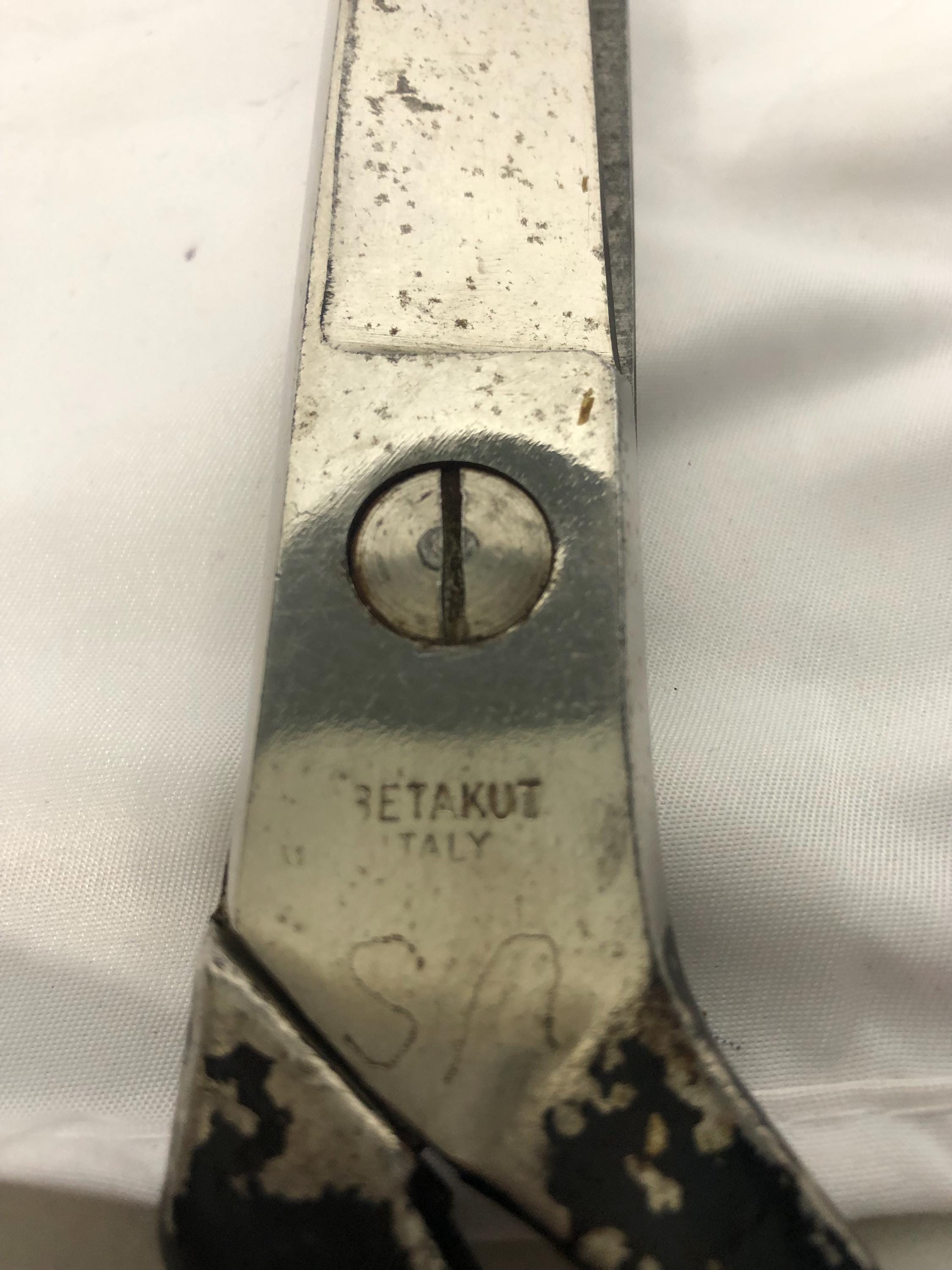 Vintage Betakut Made in Italy Kings Head Scissors, 12", Tailor, Dress ...