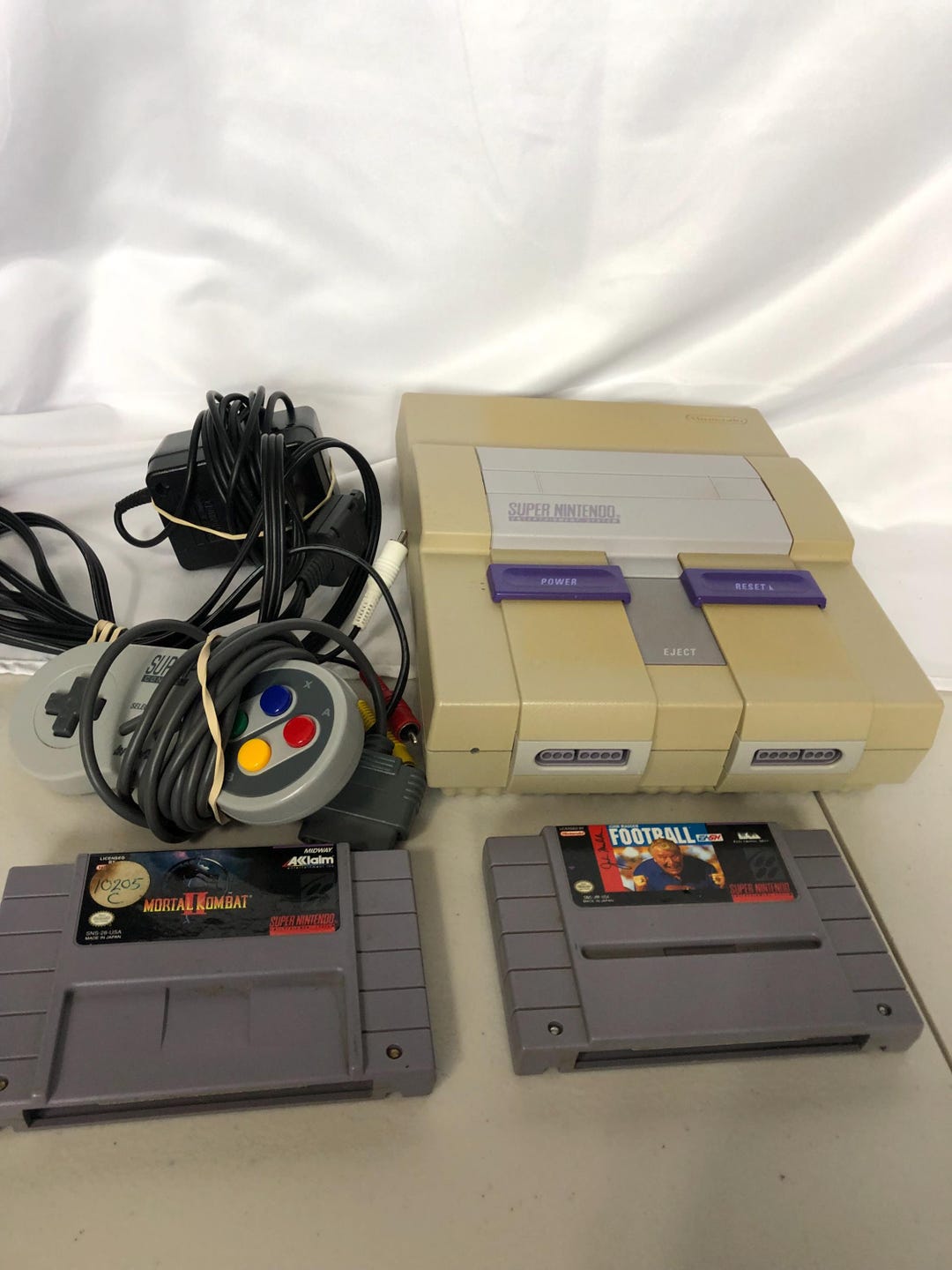 Vintage SNES Super Nintendo 1991 Console SNS-001, Cleaned and Working ...