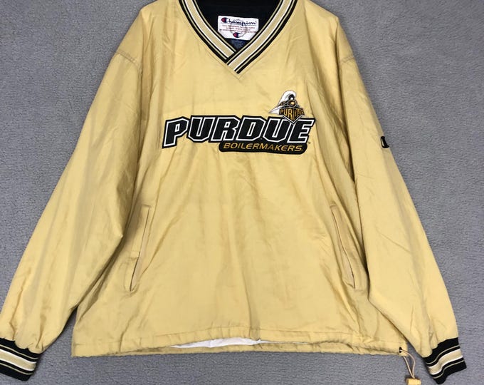 Vintage 1990's Champion Men's XL Pullover Windbreaker Jacket, Purdue ...