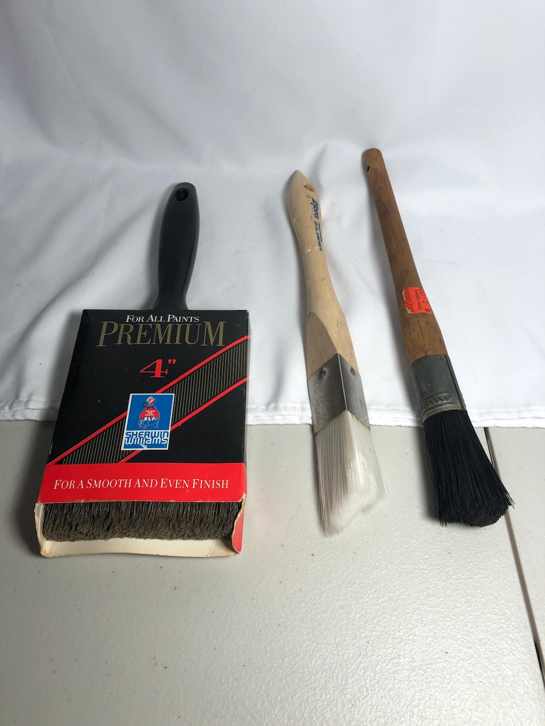 Vintage Paint Brush Lot: Sherwin Williams 4", Zibra Corner Brush - Etsy