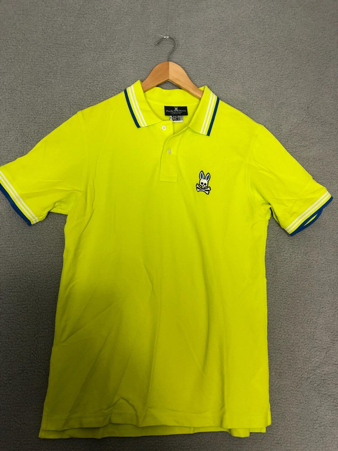 Psycho Bunny Men, Neon Yellow Polo, Size 6 (large), Great Logo - Etsy