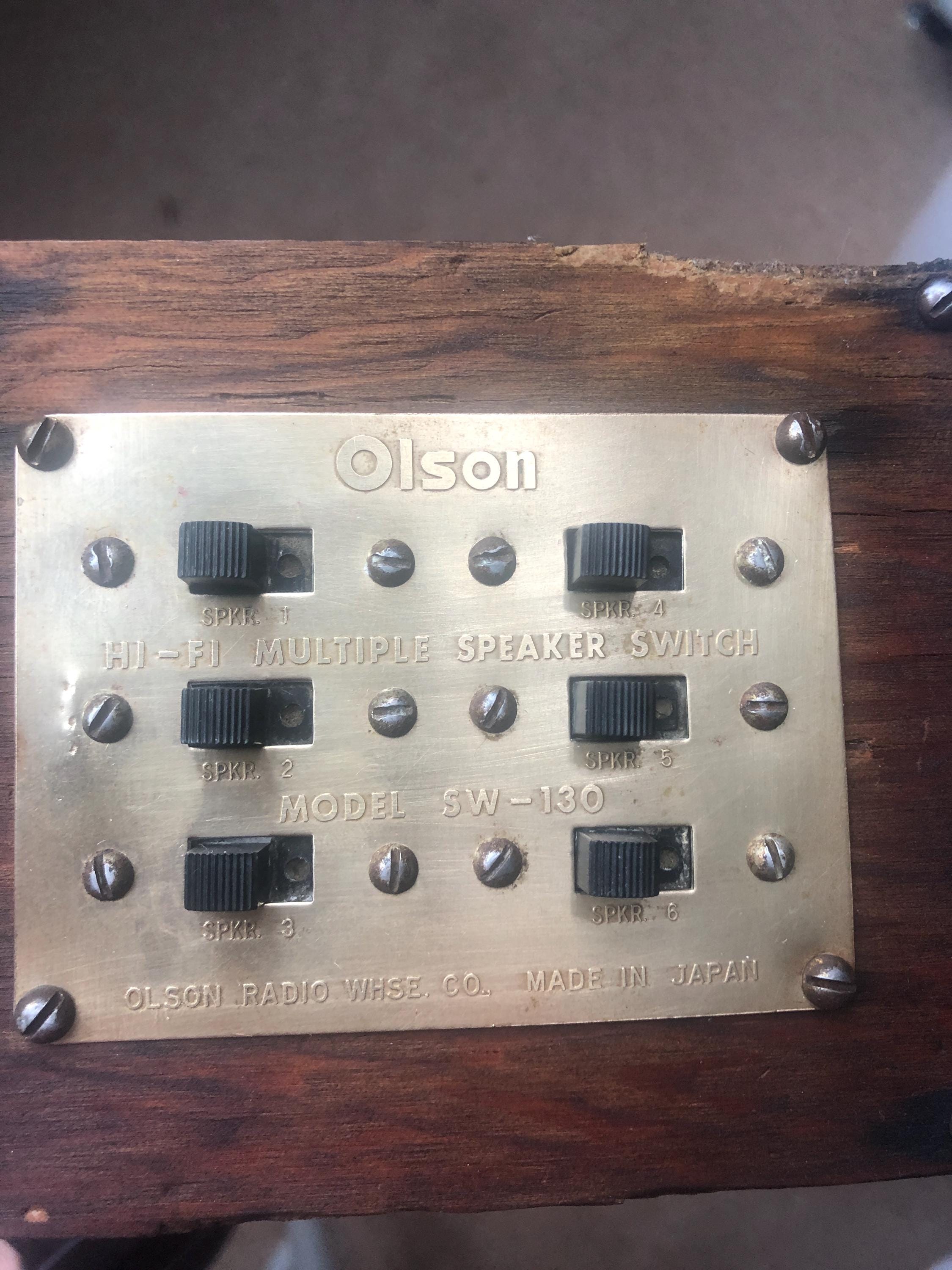 Vintage Olson, Made in Japan, Multiple Speaker Switch, SW-130, Early ...