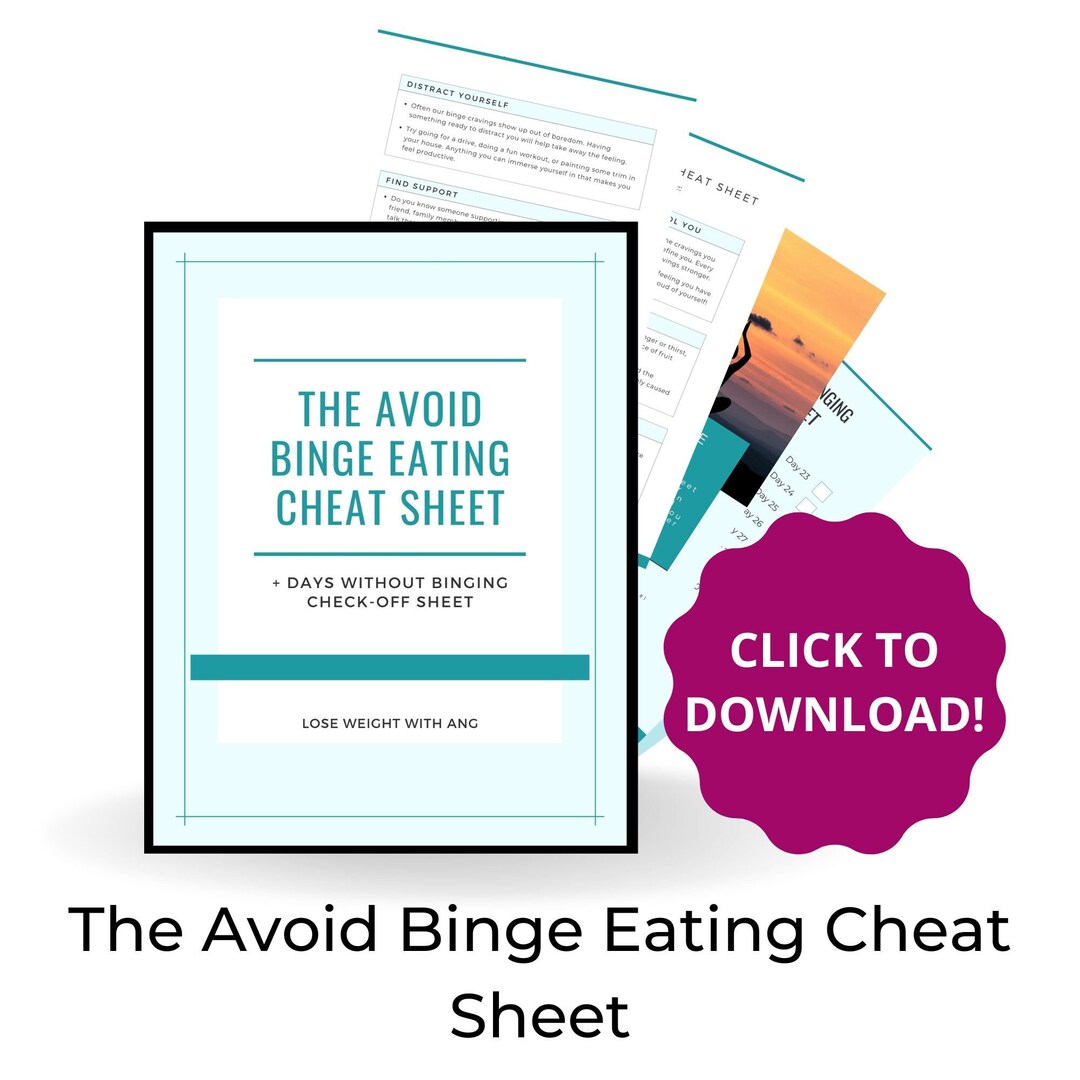The Avoid Binge Eating Cheat Sheet - Etsy