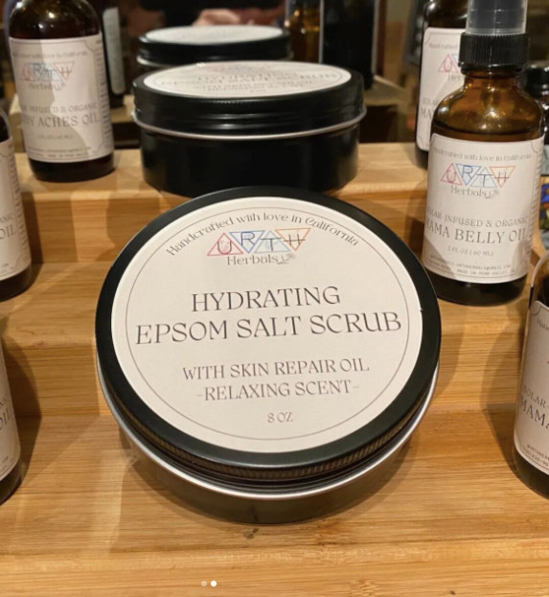 Mineral Salts Body Scrub With Hydrating Herbal Oil - Etsy