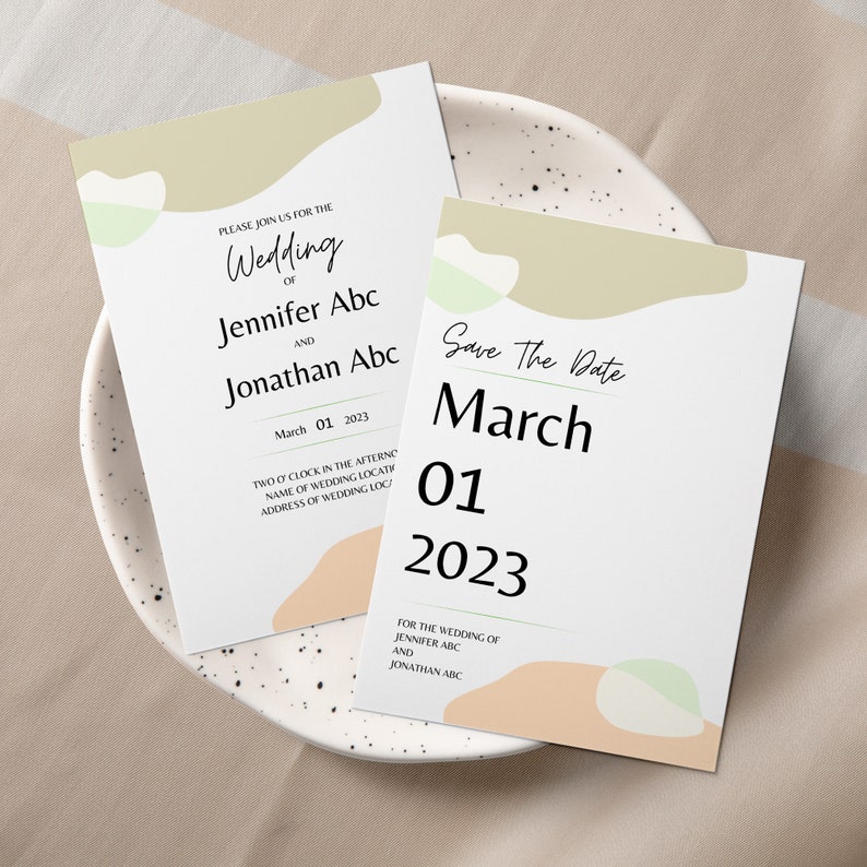 Editable Wedding Invitation Printable Canva Template Wedding Invitation ...