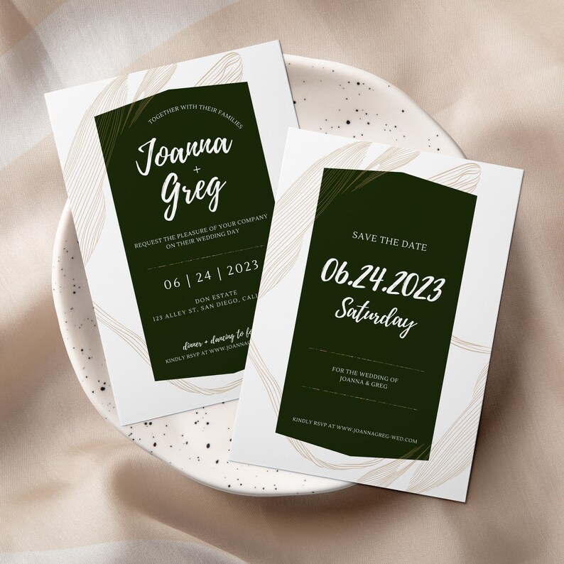 Editable Wedding Invitations Printable Wedding Invitation Canva ...