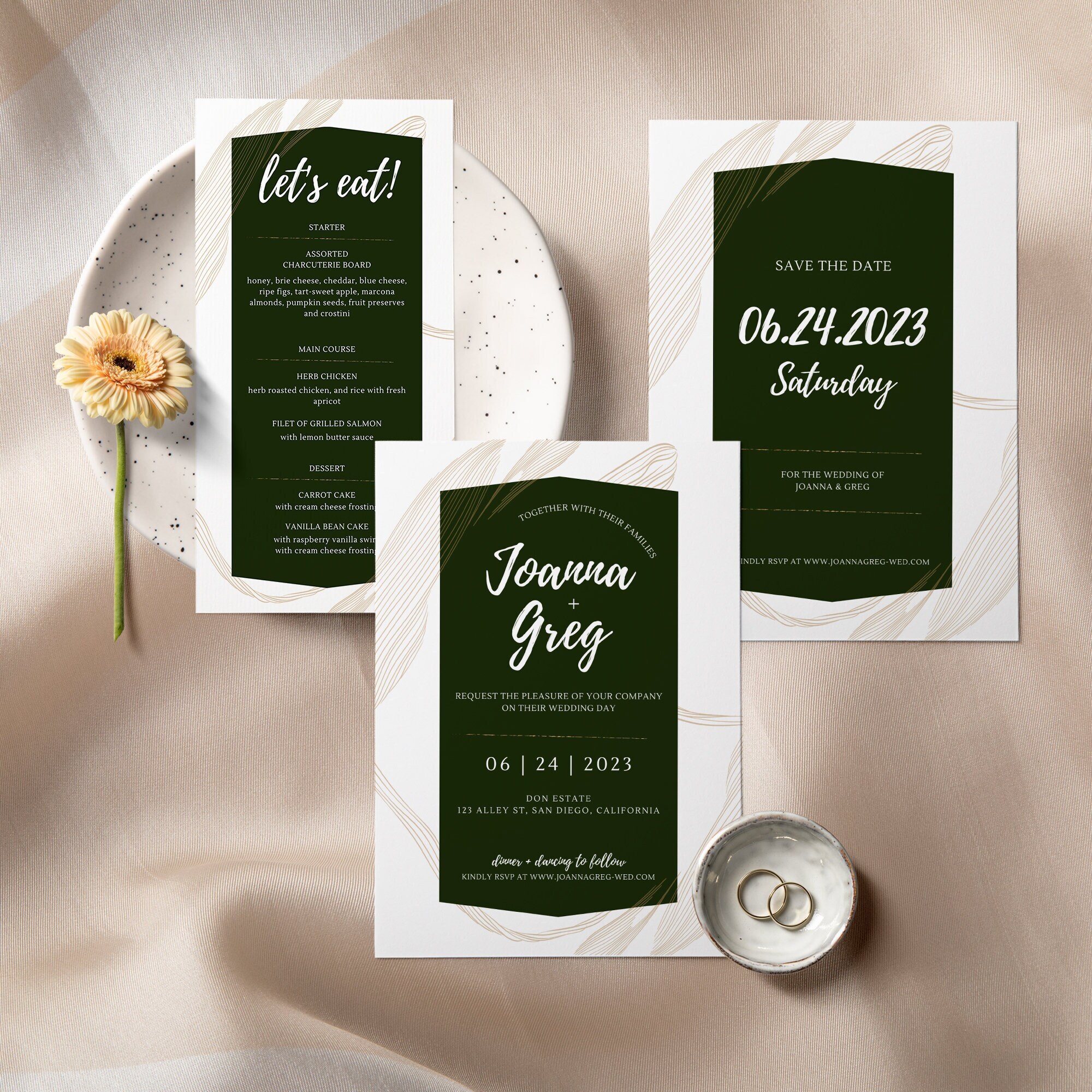 Editable Wedding Invitations Printable Wedding Invitation Canva ...