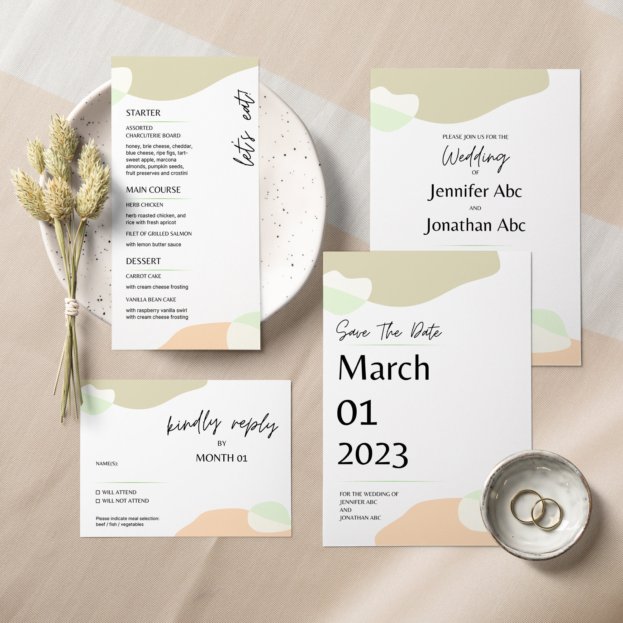 Editable Wedding Invitation Printable Canva Template Wedding Invitation ...