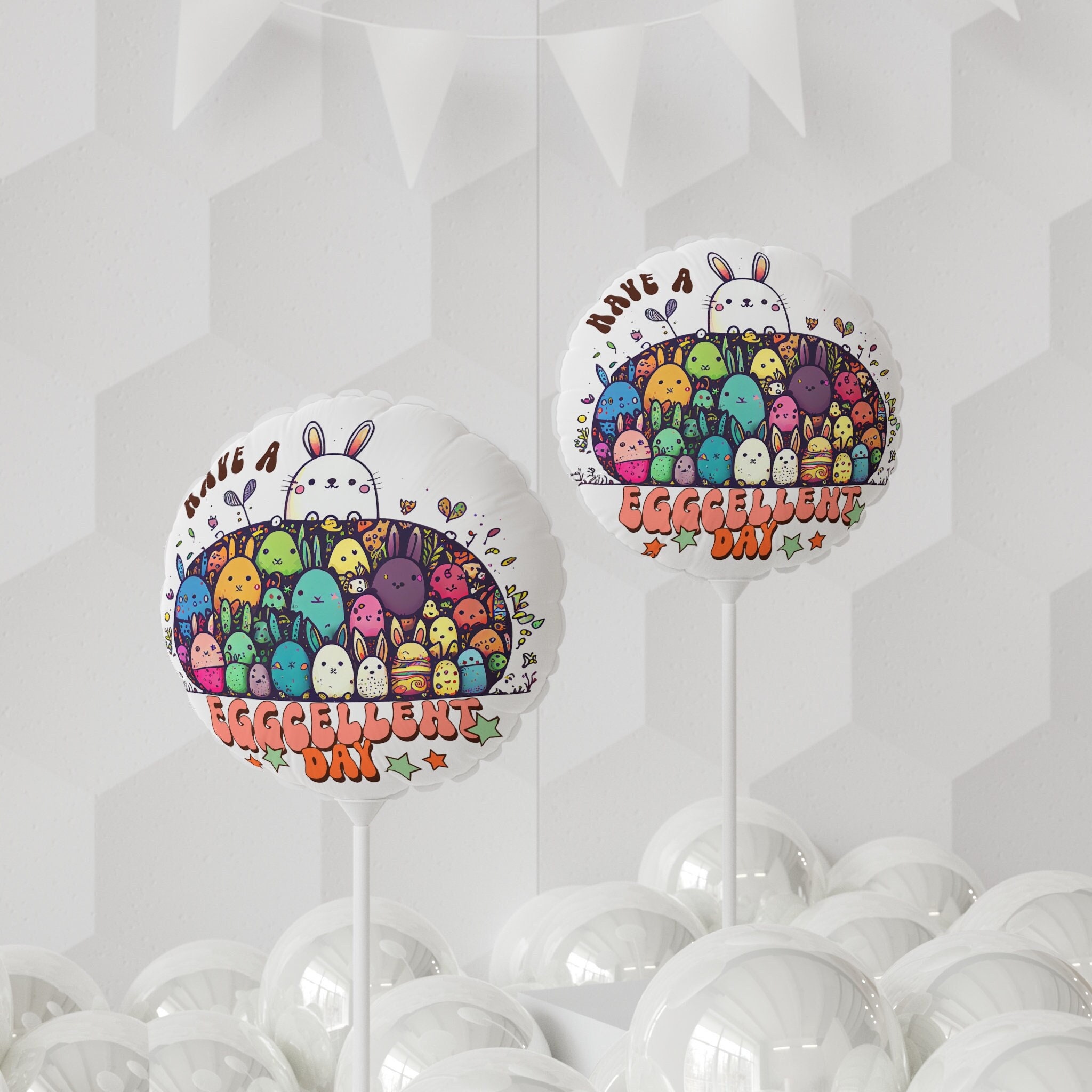 Easter Eggs Balloon, Happy Easter Balloon, Have A Eggcellent Day ...
