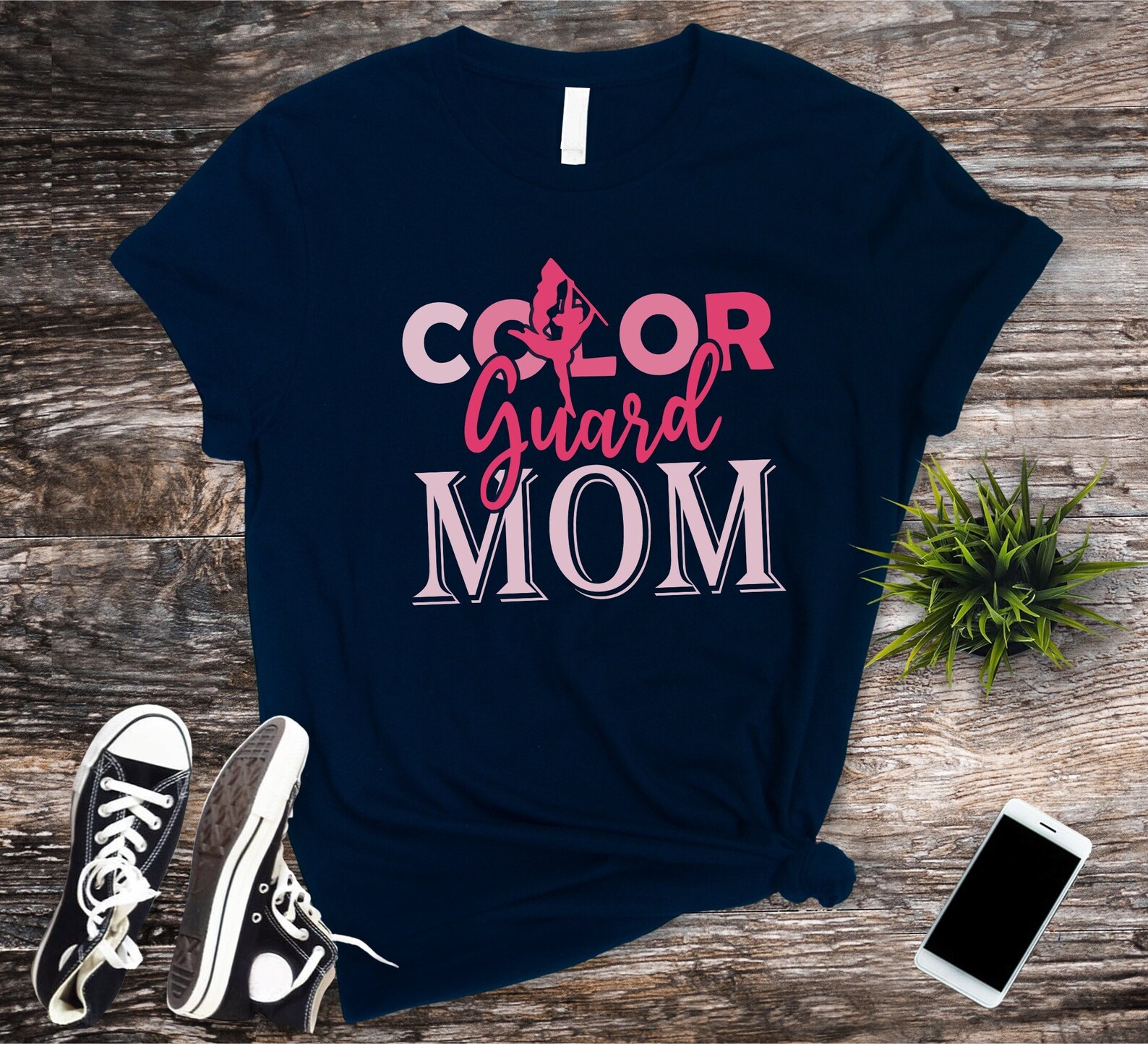 Color Guard Mom, Women Shirt, High School Color Guard Flag Shirt, Color ...