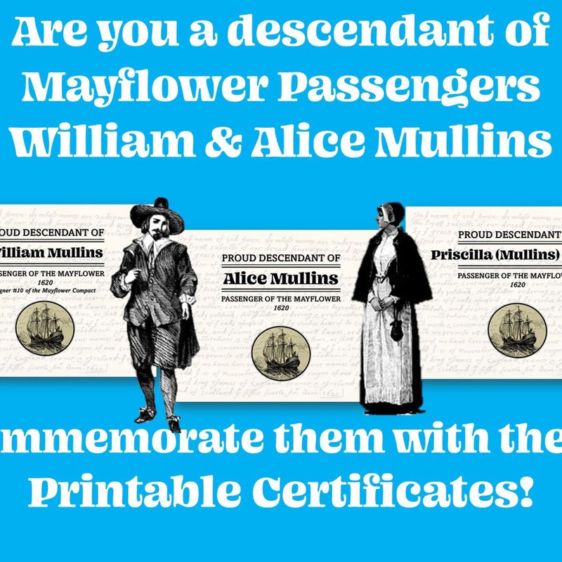 Mayflower Passenger Poster - Etsy