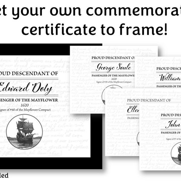 Mayflower Passenger Poster - Etsy