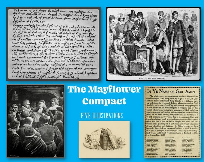 Mayflower Compact Illustrations Digital Download Printable PNG Files to ...