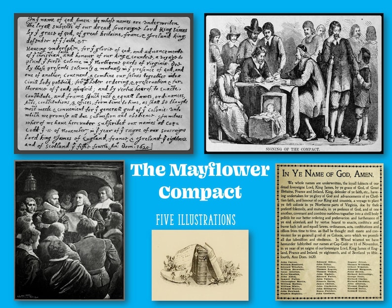 Mayflower Compact Illustrations Digital Download Printable PNG Files to ...