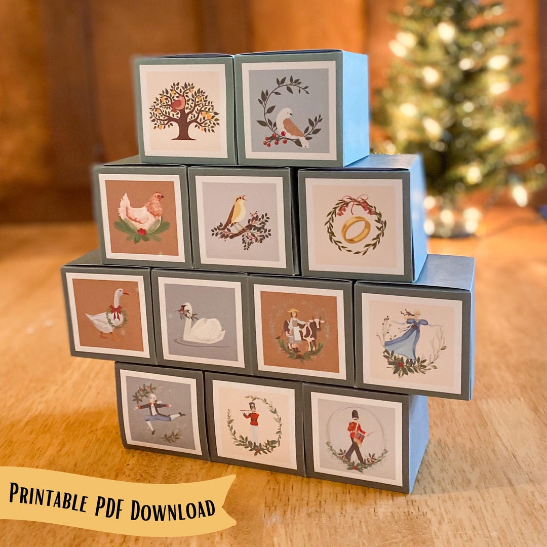 12 Days of Christmas Advent Box Set - PDF Digital Download - Etsy