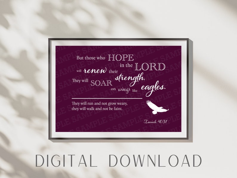 Isaiah 40:31 | Those Who Hope in the Lord Renew Their Strength | Soar ...