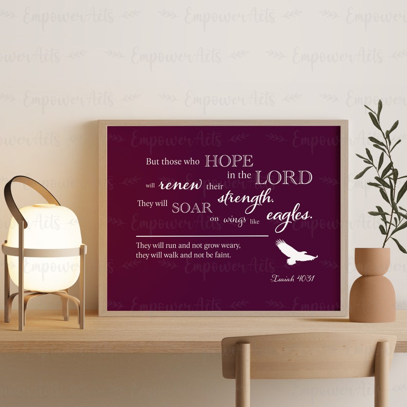 Isaiah 40:31 Those Who Hope in the Lord Renew Their Strength - Etsy