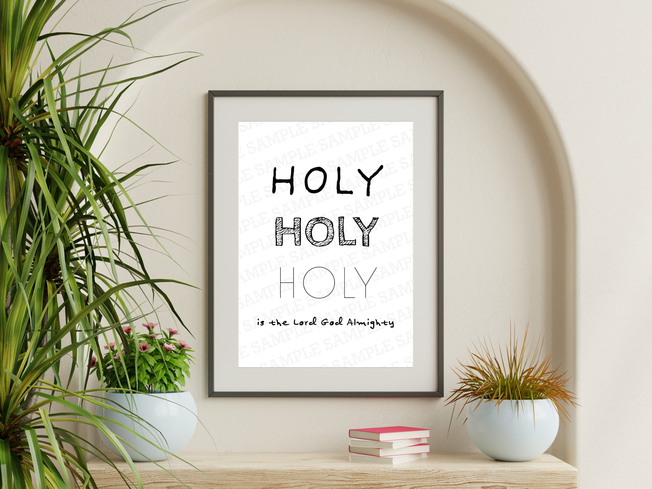 Holy Holy Holy Christian Art | Inspirational Poster | Revelations Quote ...